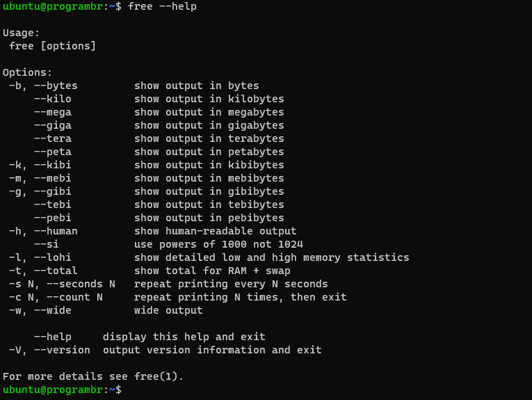 free command in Linux/Unix, Uses of free command with example