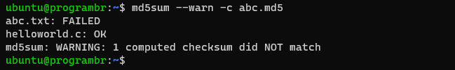 Md5sum Command In Linux Uses Of Md5sum Command With Examples 5178