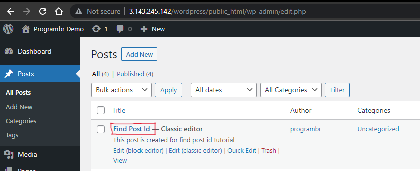 How to Find Page ID and Post ID in WordPress Website